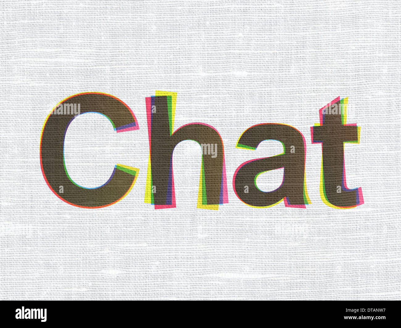 Web design concept: Chat on fabric texture background Stock Photo - Alamy