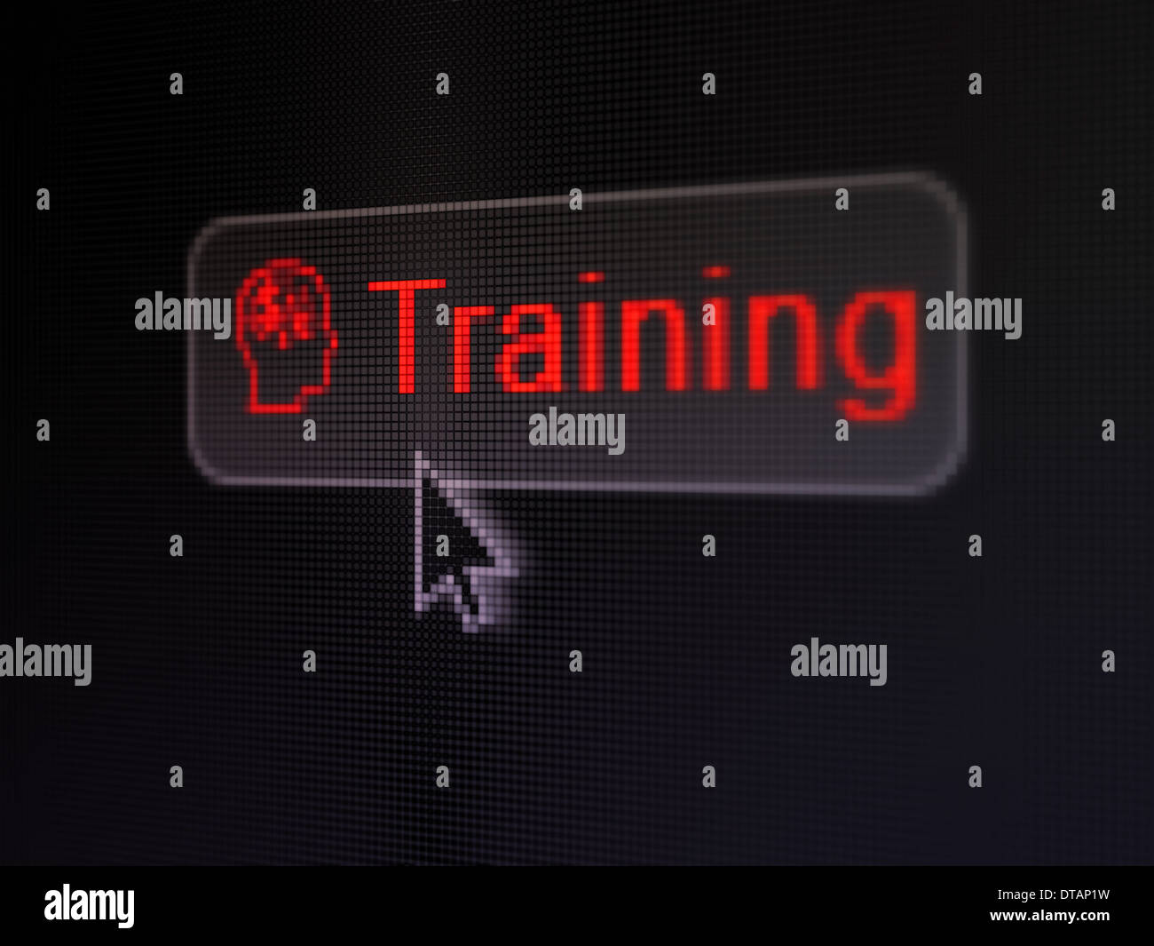 Education concept: Training and Head With Finance Symbol on button ...