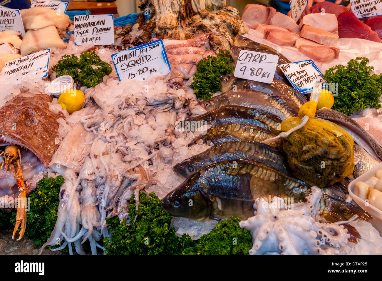 Fish Shop, Borough Market, London, England Stock Photo - Alamy