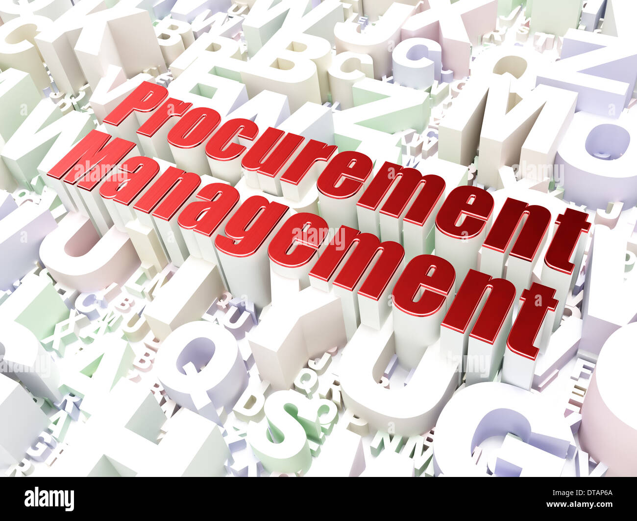 Business concept: Procurement Management on alphabet background Stock ...