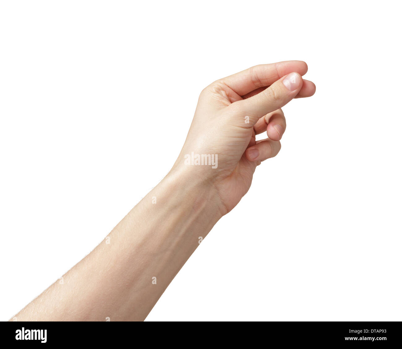 adult man hand to hold something, isolated on white Stock Photo - Alamy