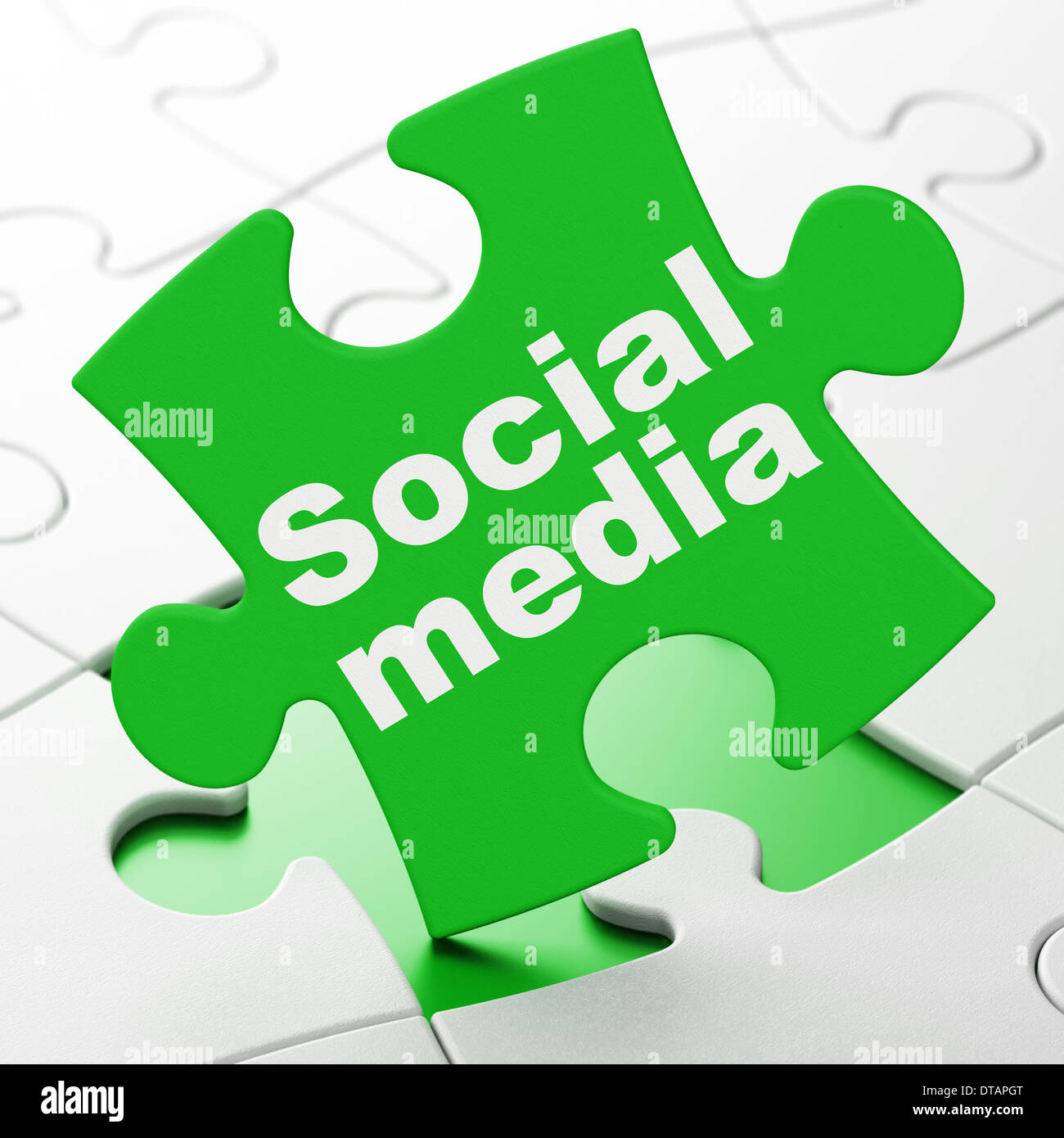 Social Media on puzzle background Stock Photo - Alamy