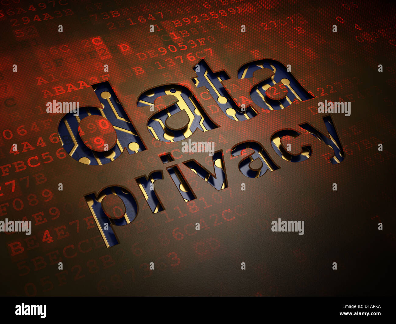 Data Privacy on digital screen background Stock Photo - Alamy