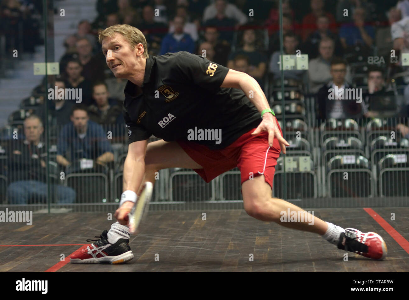 Manchester, UK . 13th Feb, 2014. Chris Ryder (Hertfordshire) loses in ...