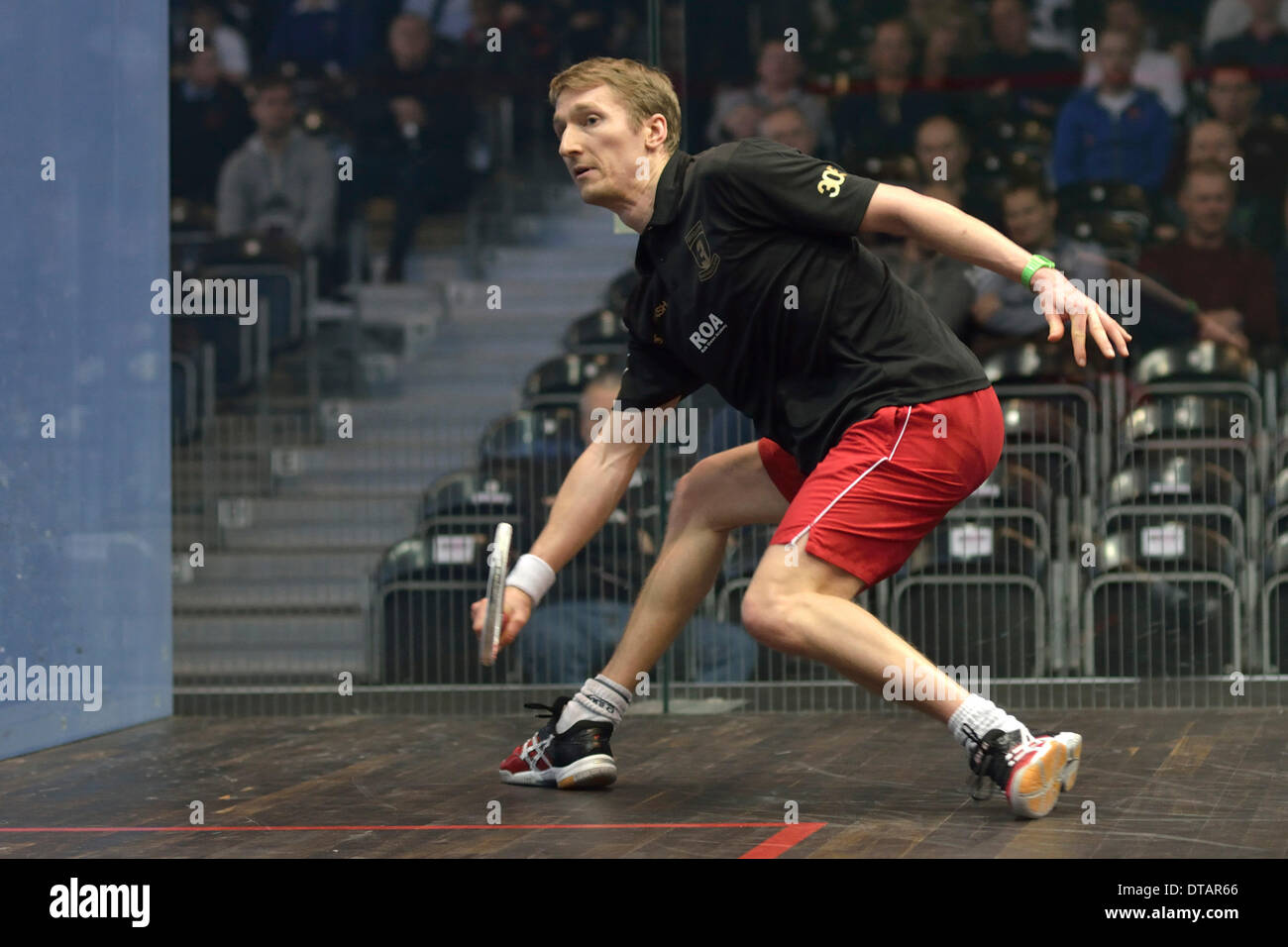 Manchester, UK . 13th Feb, 2014. Chris Ryder (Hertfordshire) loses in ...