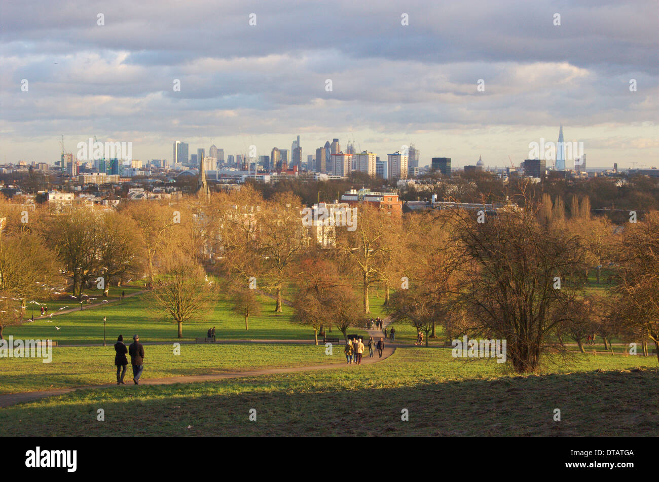 View over the city from Primrose Hill in London, England (File: London ...