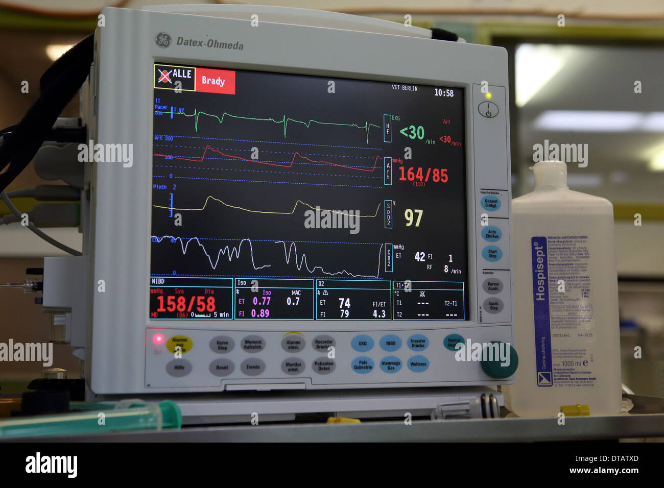 Berlin, Germany, monitor for monitoring of vital signs Stock Photo - Alamy