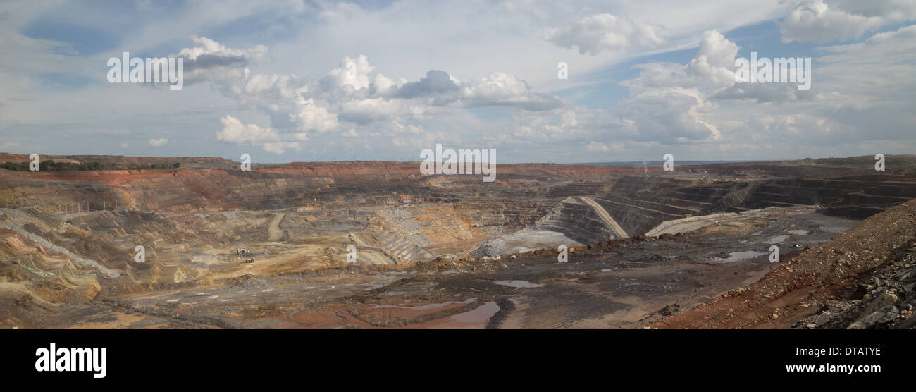 A large open cast copper mine in Africa Stock Photo - Alamy