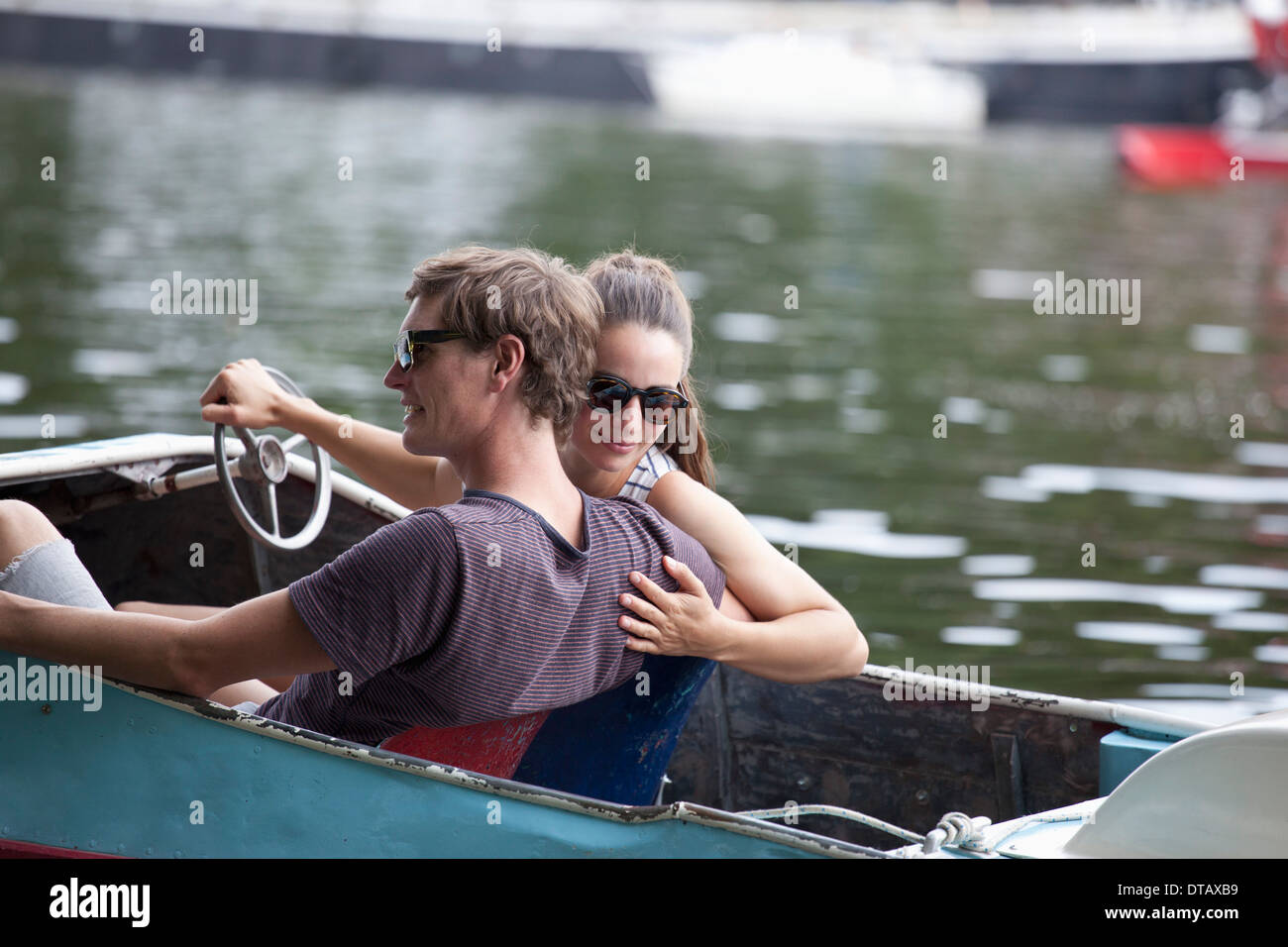 Paddle boat couple on vacations hi-res stock photography and images - Alamy
