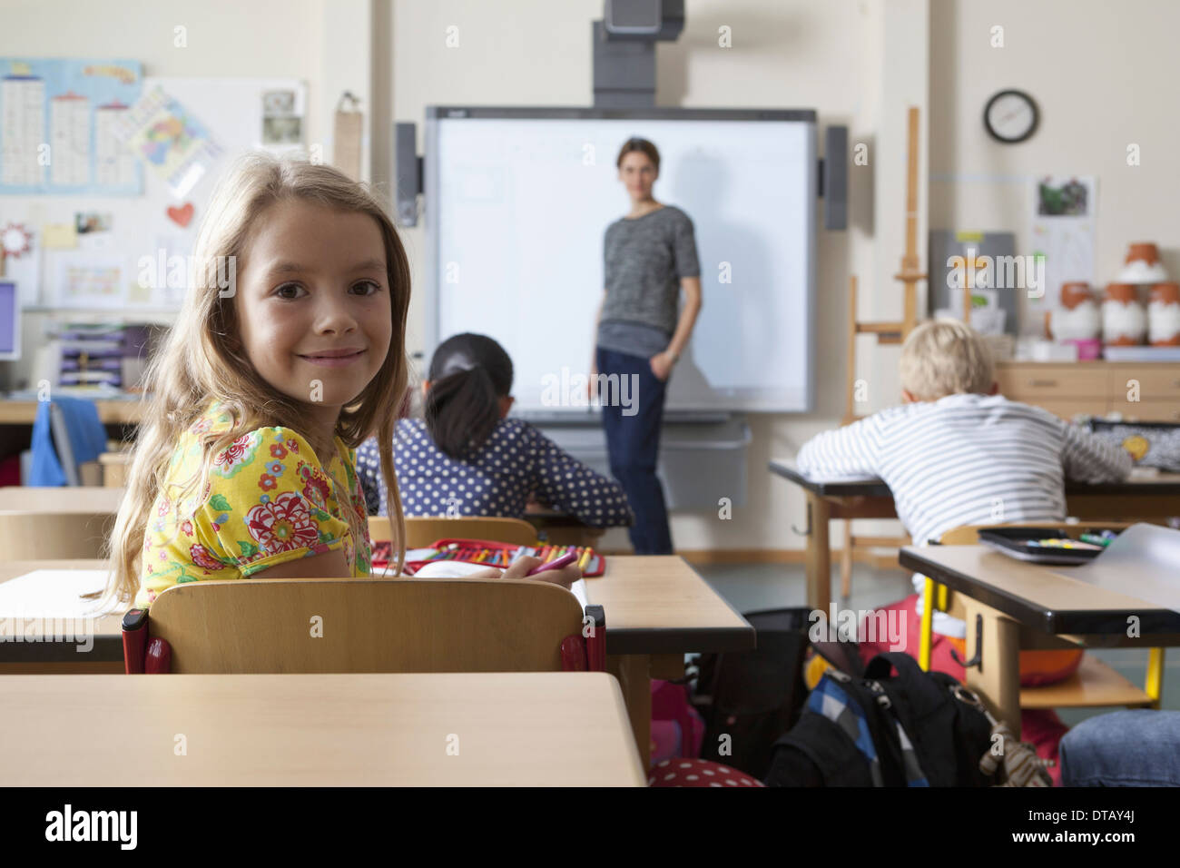 Sitting classroom teaching learning education blackboard hi-res stock ...
