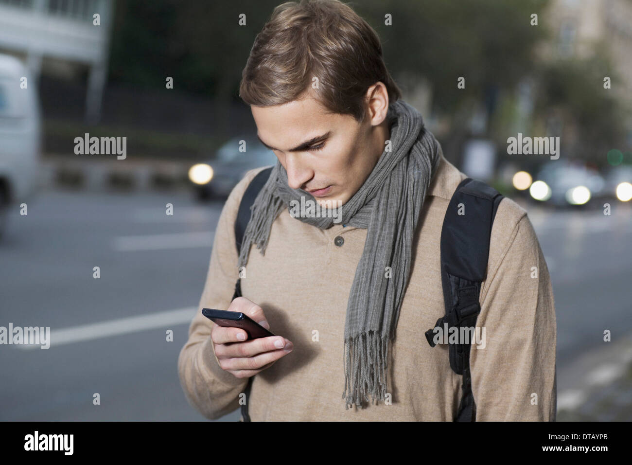 Close up man using phone hi-res stock photography and images - Alamy