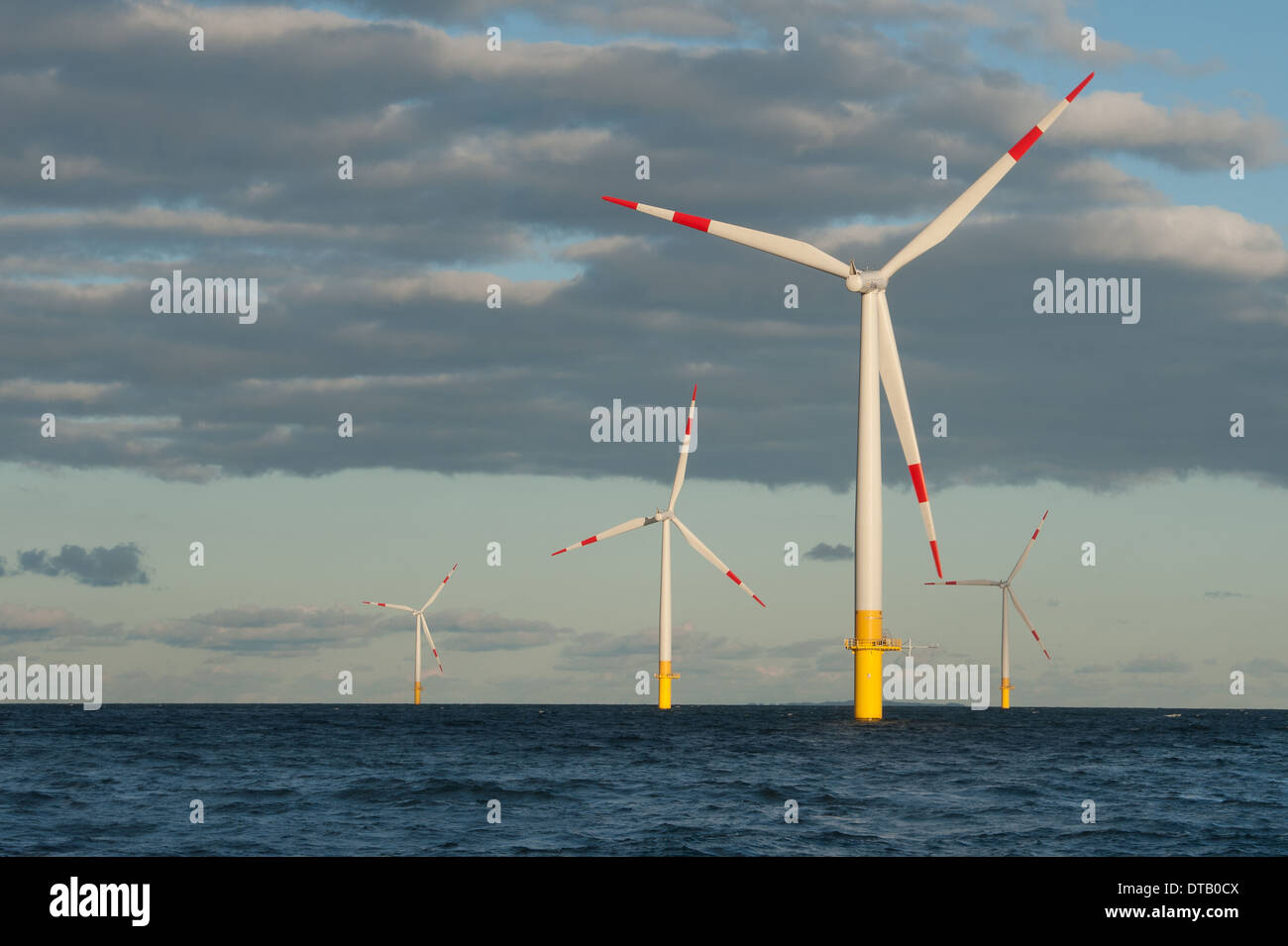 Germany, offshore wind farm EnBW Baltic 1 in the Baltic Sea Stock Photo ...