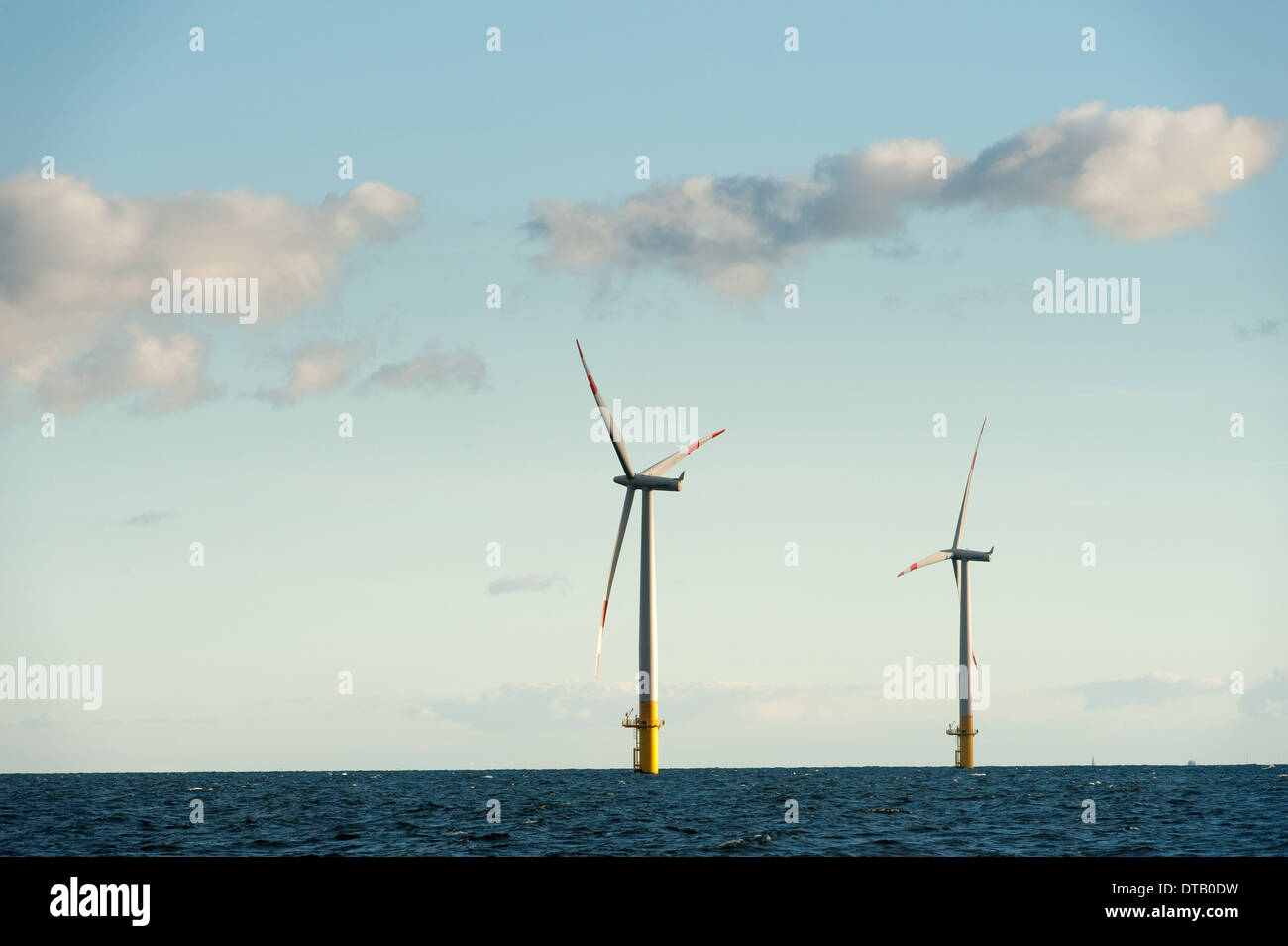 Germany, offshore wind farm EnBW Baltic 1 in the Baltic Sea Stock Photo ...