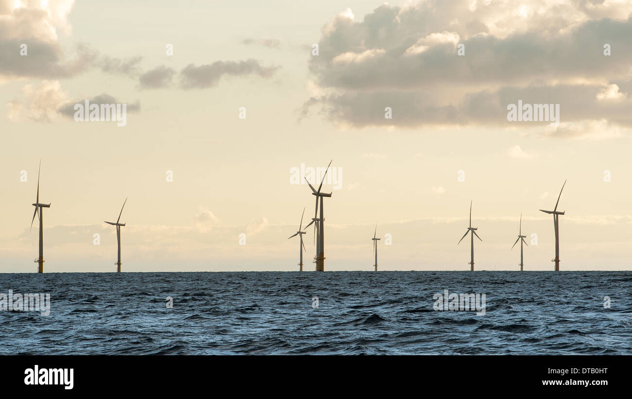 Germany, offshore wind farm EnBW Baltic 1 in the Baltic Sea Stock Photo ...