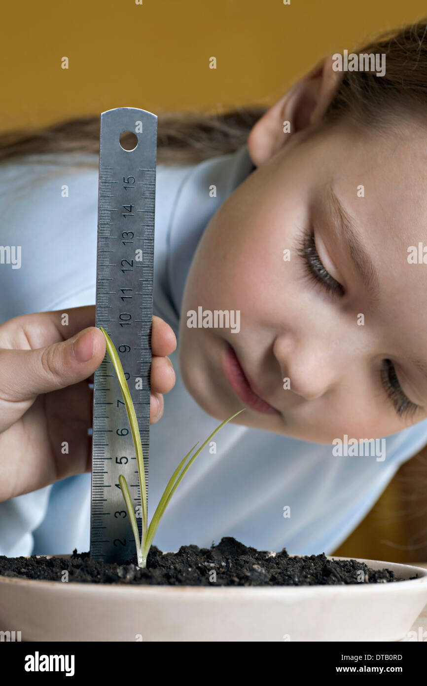Children measuring with ruler hi-res stock photography and images - Alamy