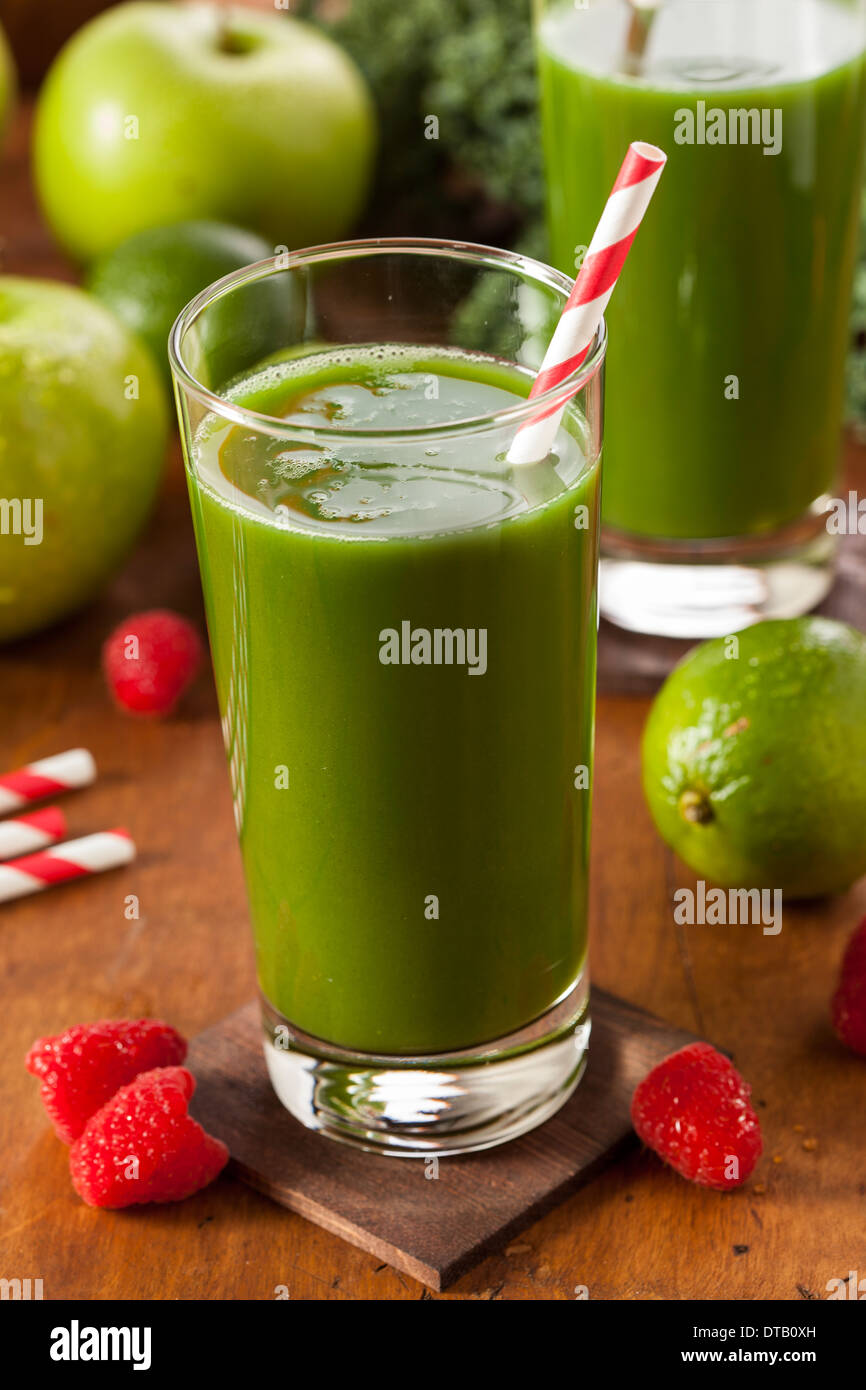 Healthy Green Vegetable and Fruit Smoothi Juice with Apple and Greens ...
