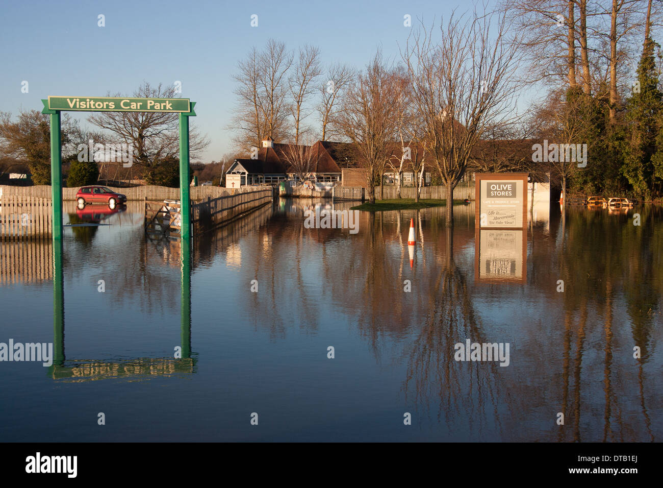 floodwater The Hop Farm Kent England UK Europe Stock Photo - Alamy