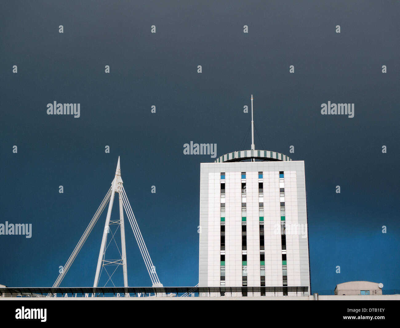 Millennium Stadium and BT buildings in Cardiff, Wales, UK KATHY DEWITT ...