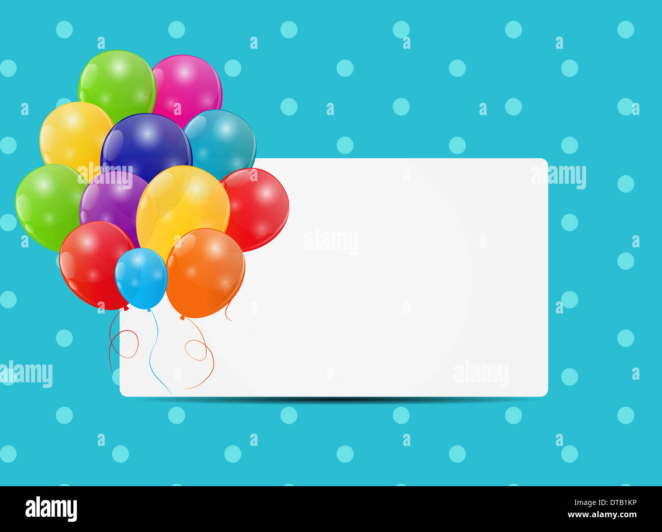 Color glossy balloons card background vector illustration Stock Photo ...