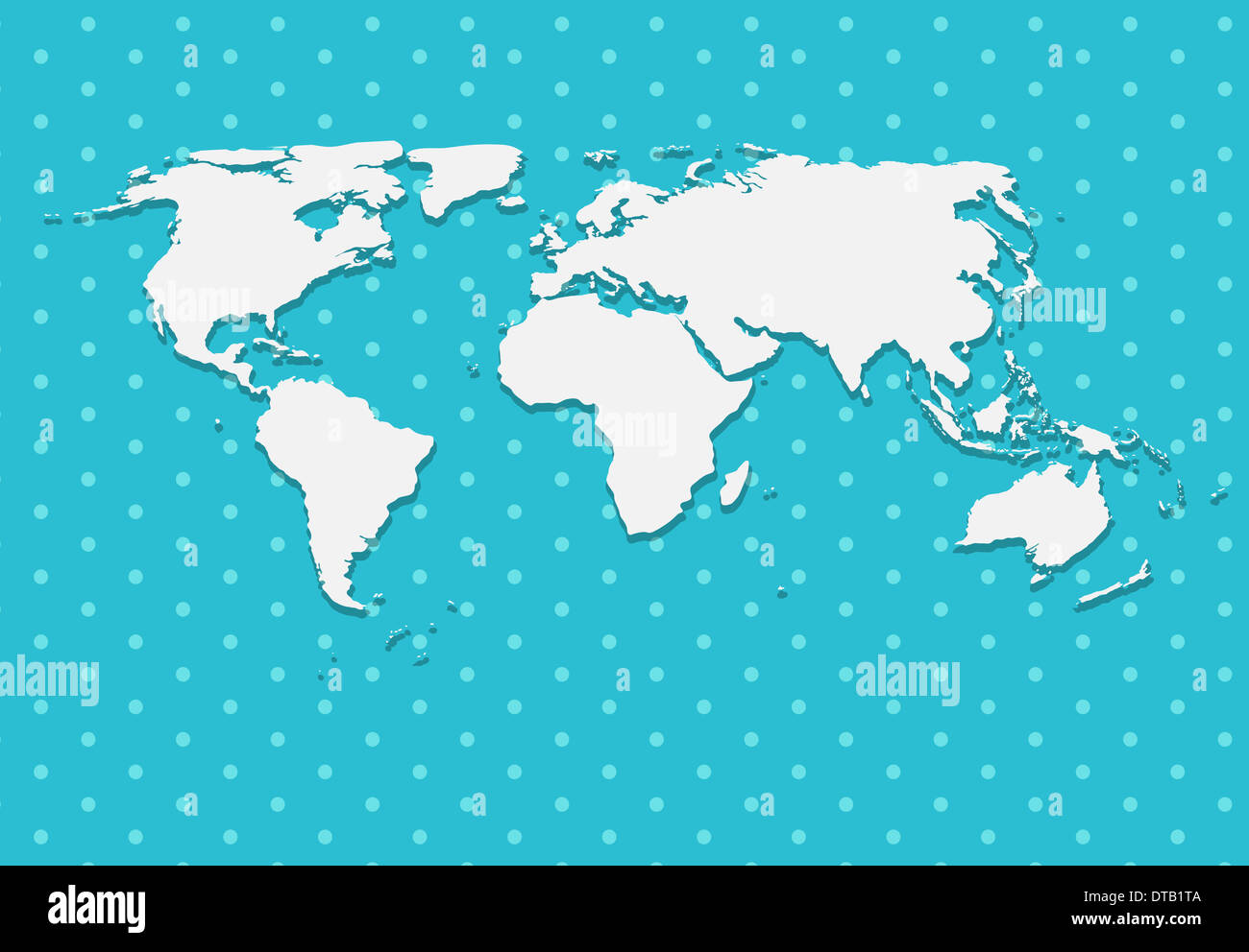 Paper World Map on Blue Background Vector Illustration Stock Photo - Alamy