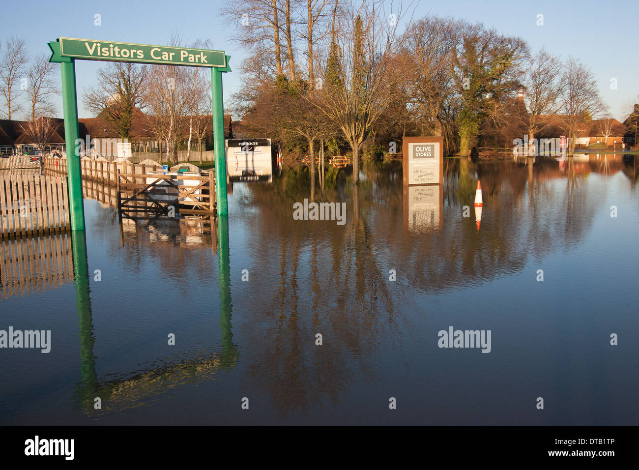 floodwater The Hop Farm Kent England UK Europe Stock Photo - Alamy