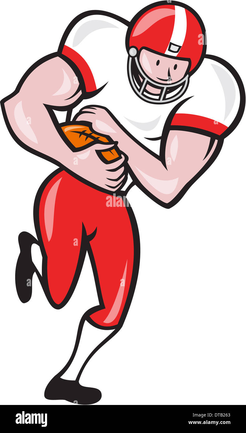 Illustration of an american football gridiron running back player ...