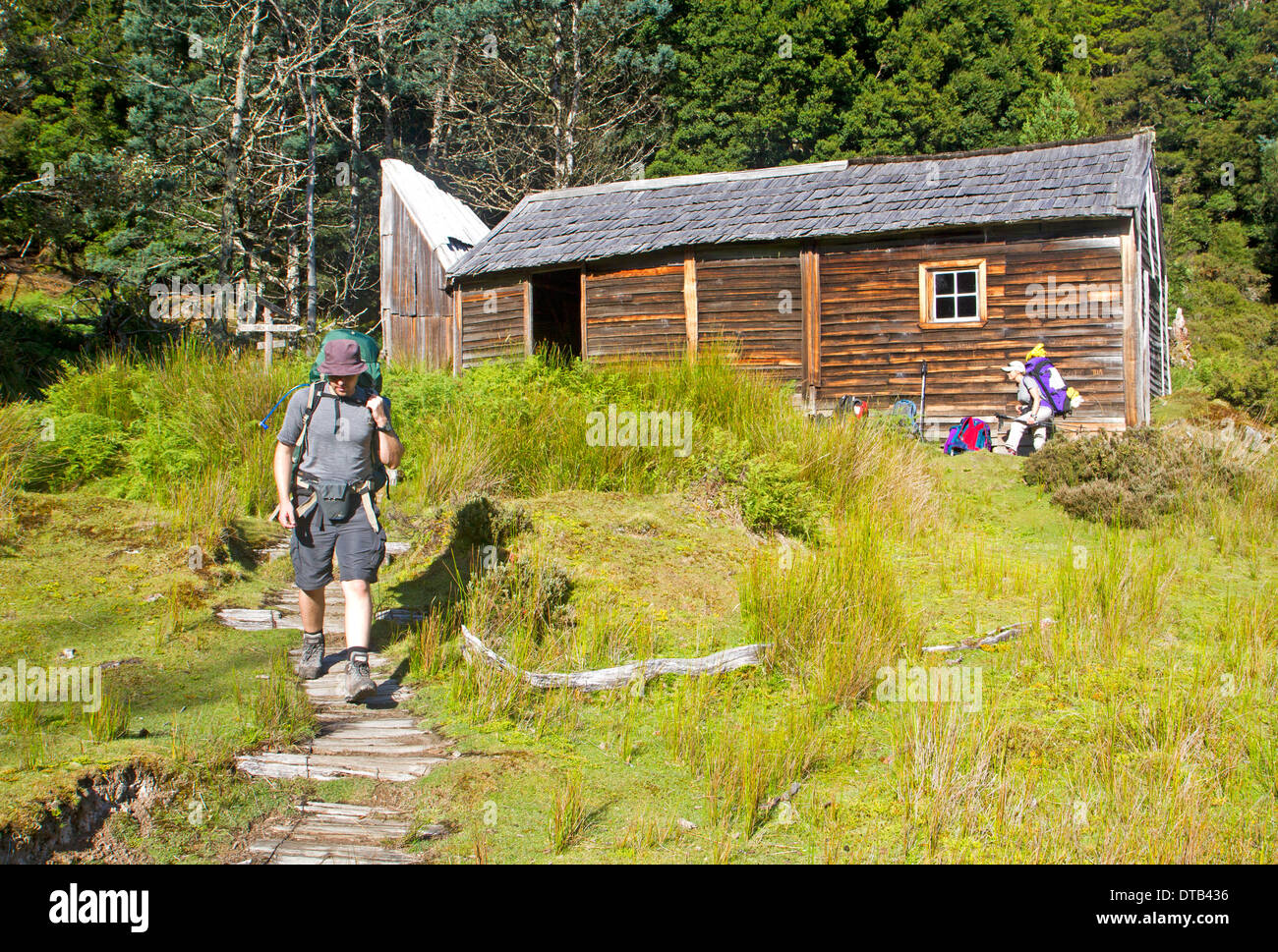 Du Cane Hut on the Overland Track Stock Photo - Alamy