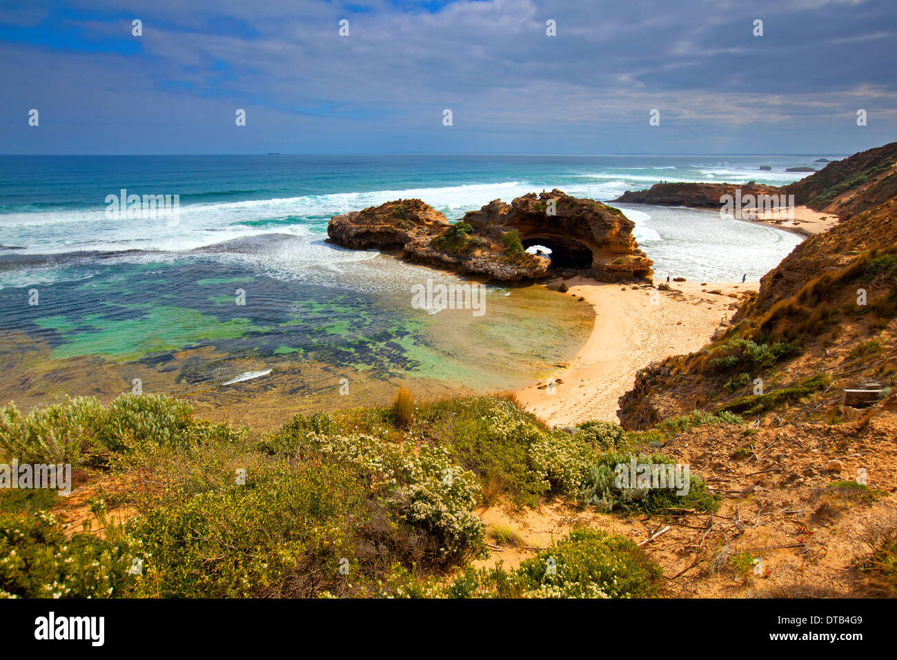 London Bridge beach coast seascape waves sea ocean cliffs coastal ...