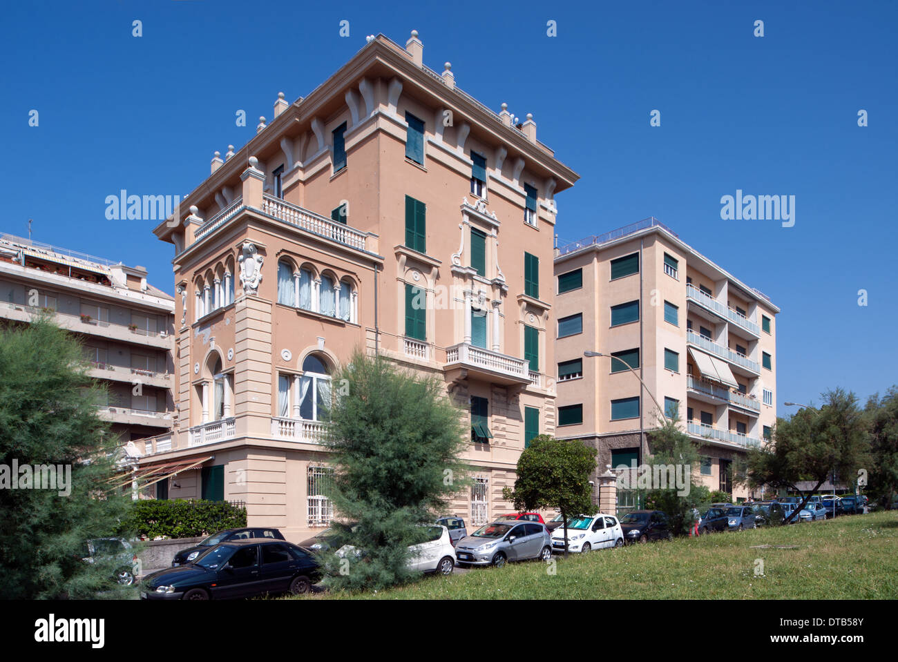 Genoa, Italy, House in Viale Nazario Sauro in Genova- Albaro Stock ...