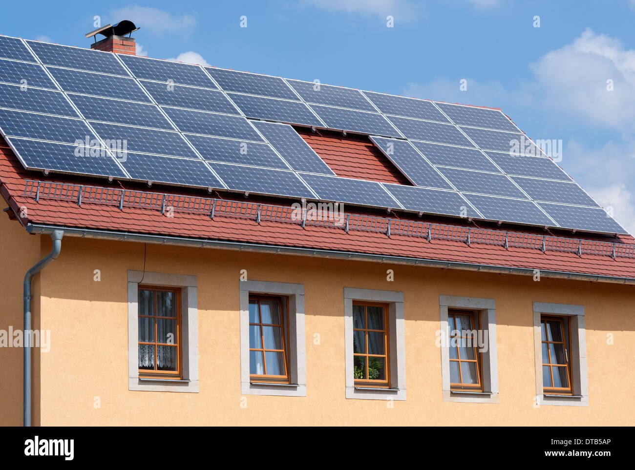 Moritzburg, Germany, solar panels on the roof of a private house Stock ...