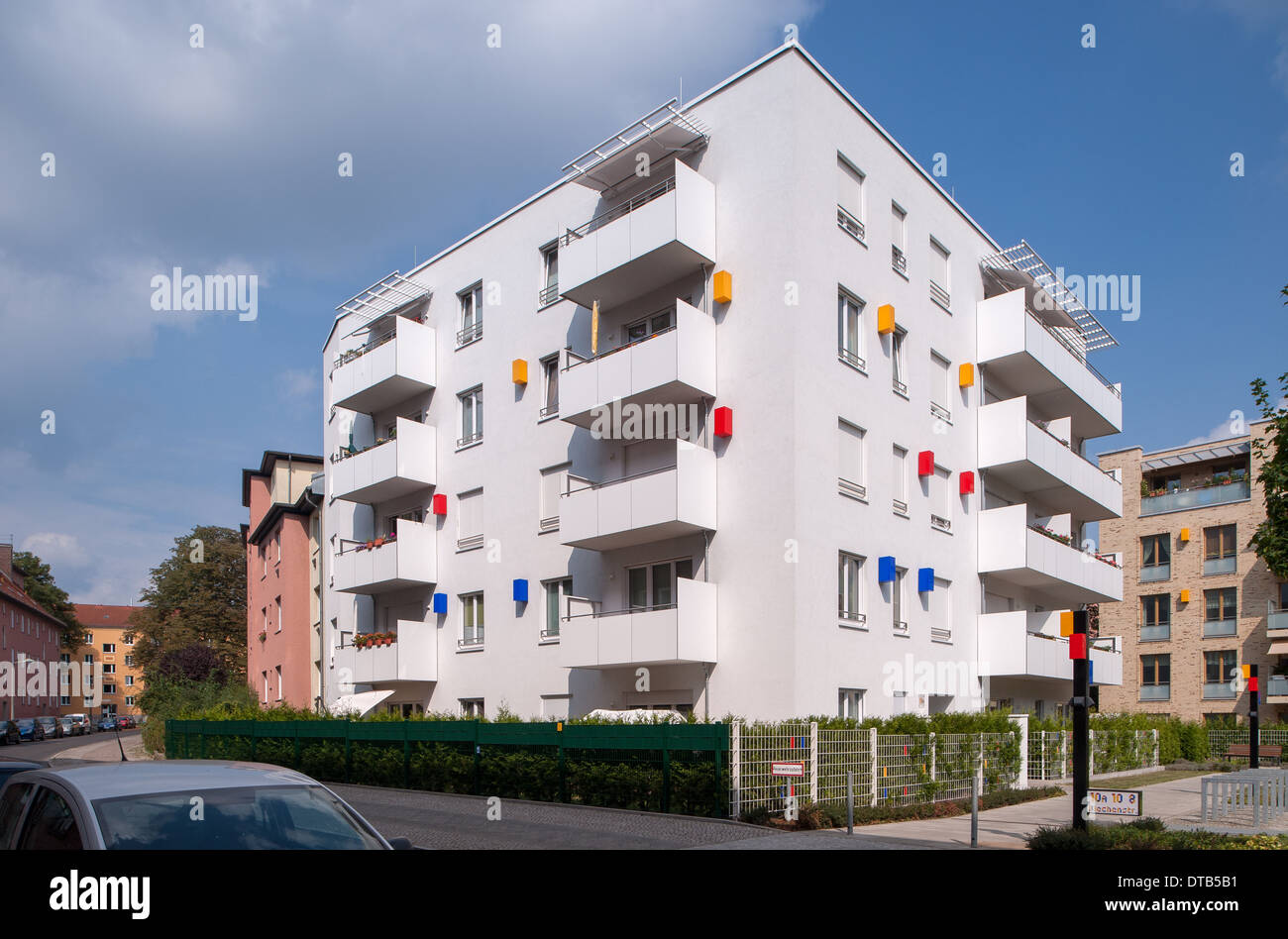 Berlin, Germany, residential buildings in Berlin- Weissensee Stock ...