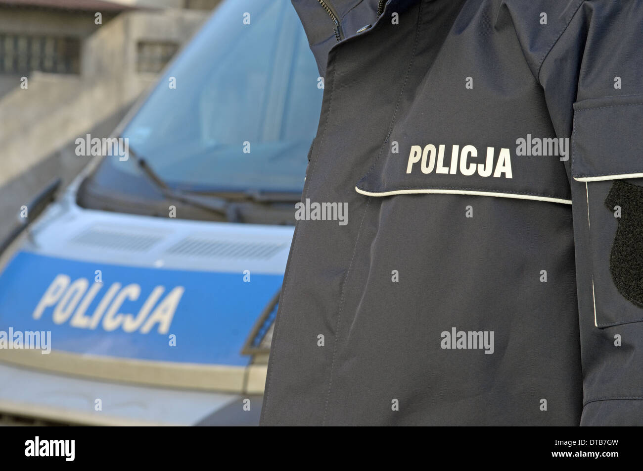 Photo of polish police sign Stock Photo - Alamy