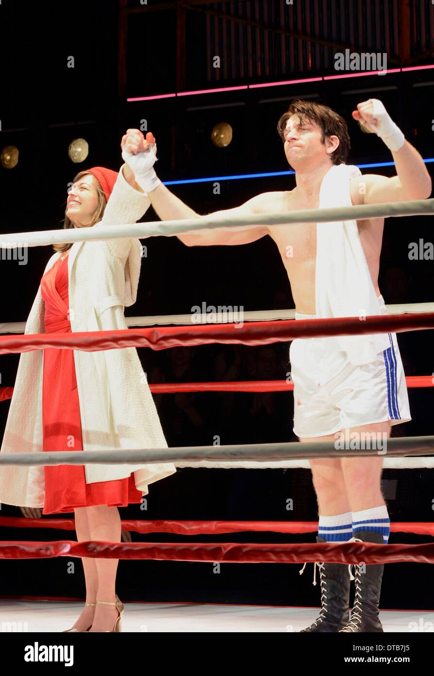 New York, NY, USA. 13th Feb, 2014. Margo Seibert, Andy Karl in ...