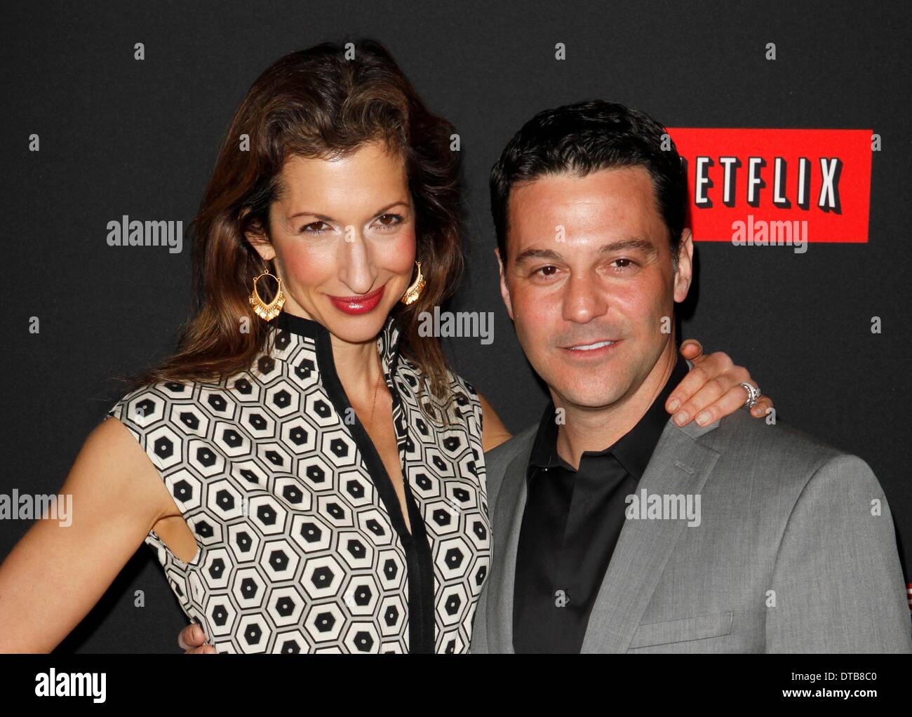 Los Angeles, CA, USA. 13th Feb, 2014. Alysia Reiner, David Alan Basche ...