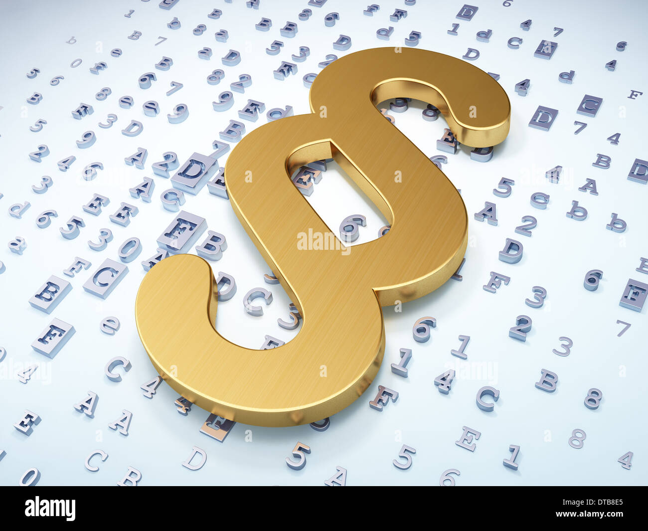 Law concept: Golden Paragraph on digital background Stock Photo - Alamy