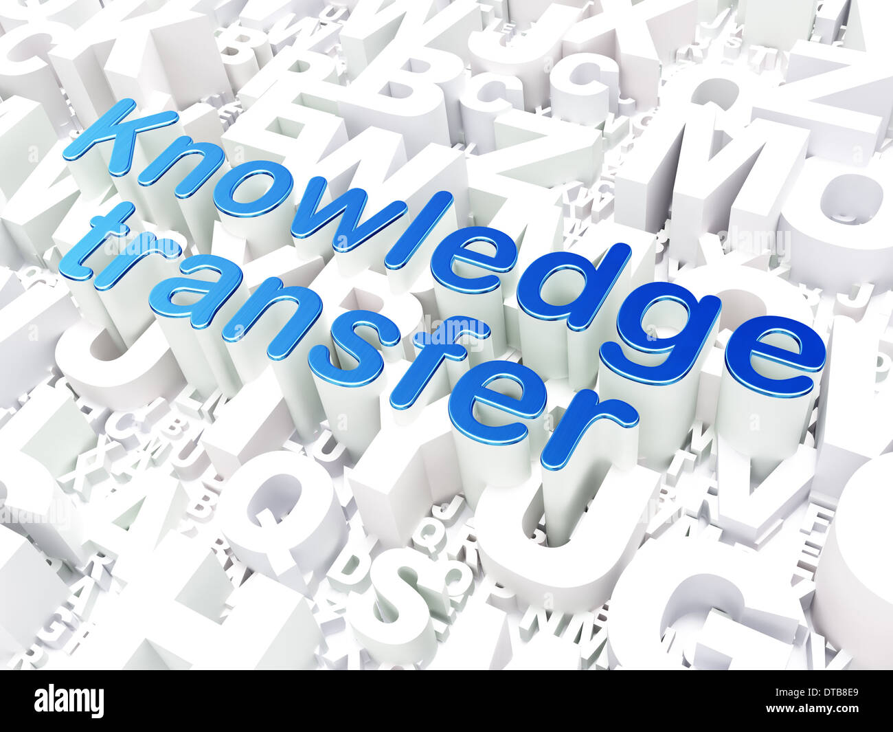 Education concept: Knowledge Transfer on alphabet background Stock ...