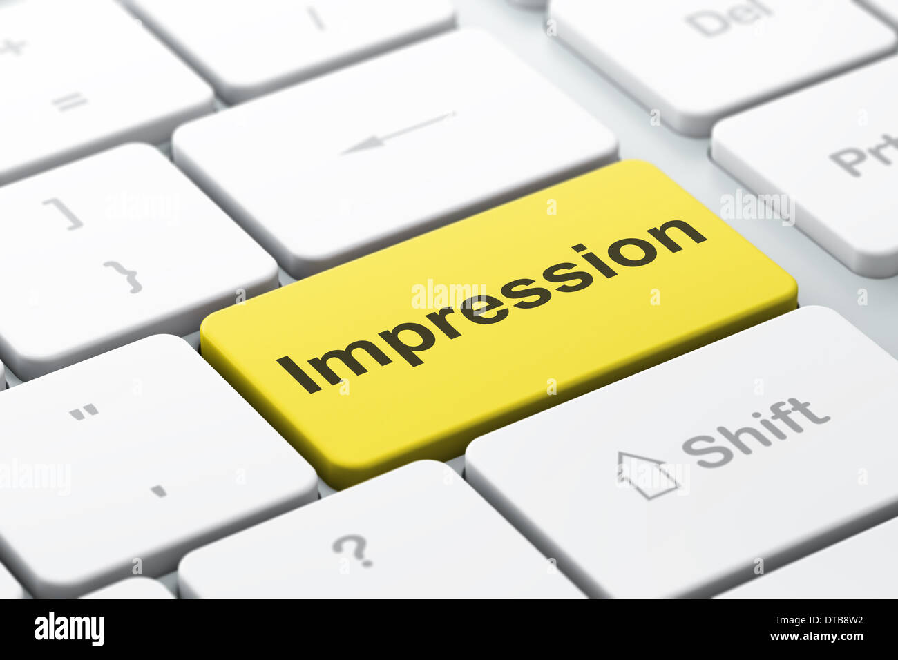 Marketing concept: Impression on computer keyboard background Stock ...