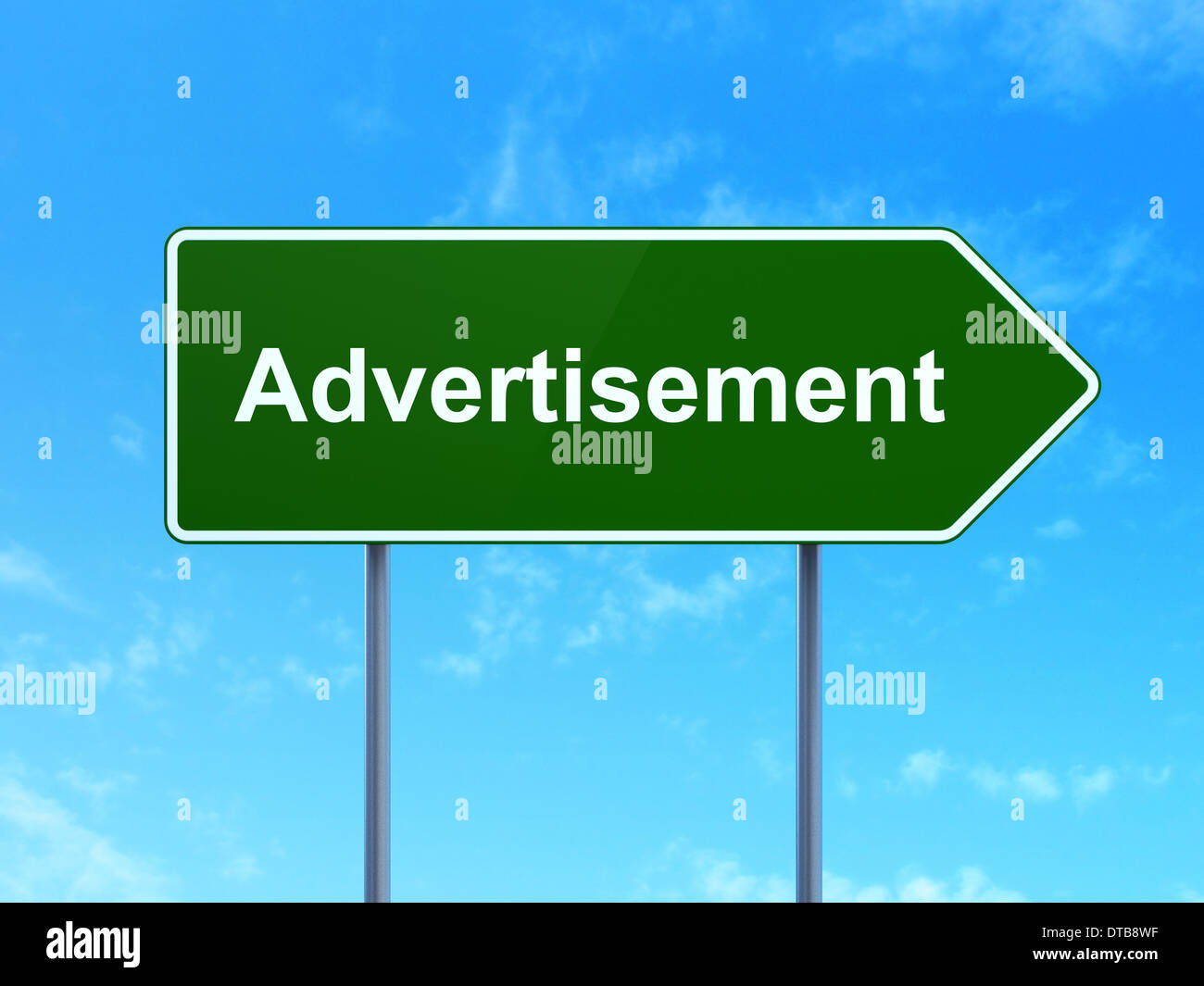 Marketing concept: Advertisement on road sign background Stock Photo ...