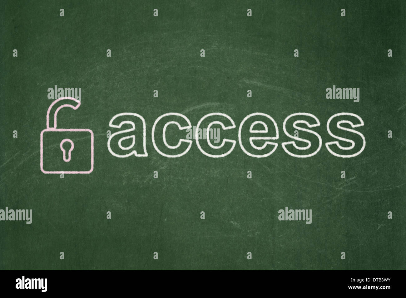 Security concept: Opened Padlock and Access on chalkboard background Stock Photo - Alamy