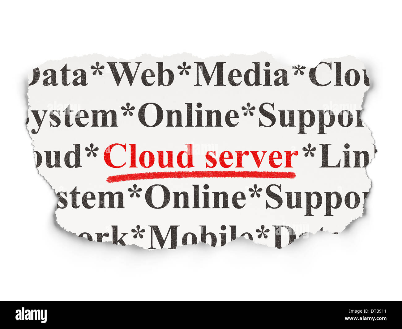 Cloud computing concept: Cloud Server on Paper background Stock Photo ...