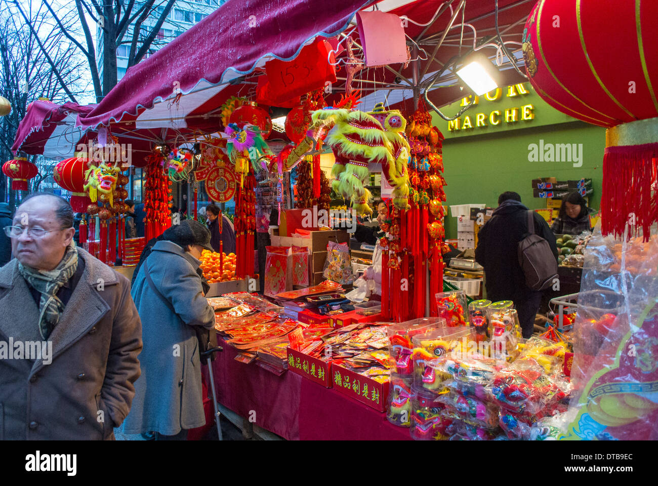 Paris, France. Women Shopping Outside Asian Ethnic Food Supermarket ...
