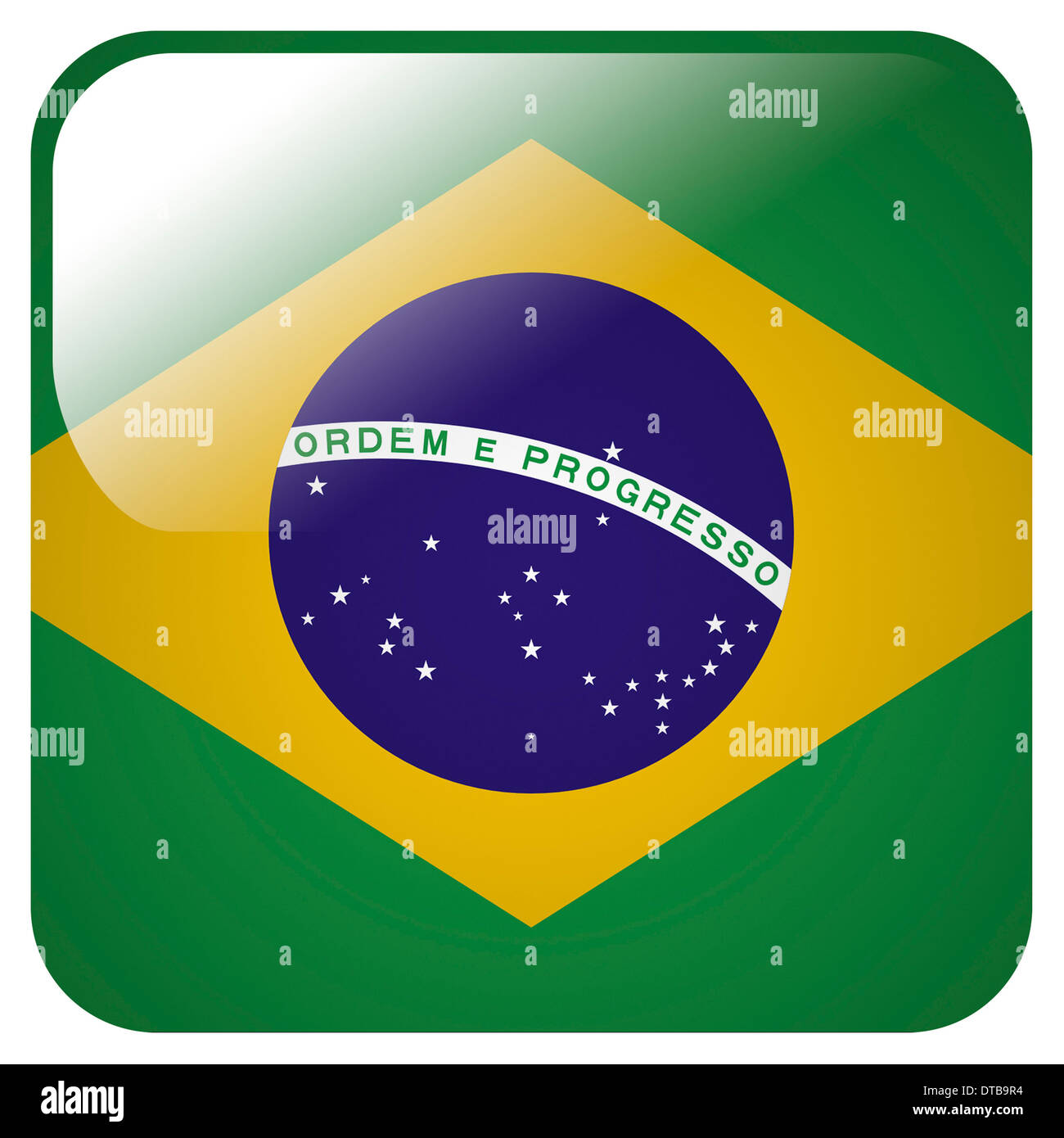 Brasil flag button hi-res stock photography and images - Alamy