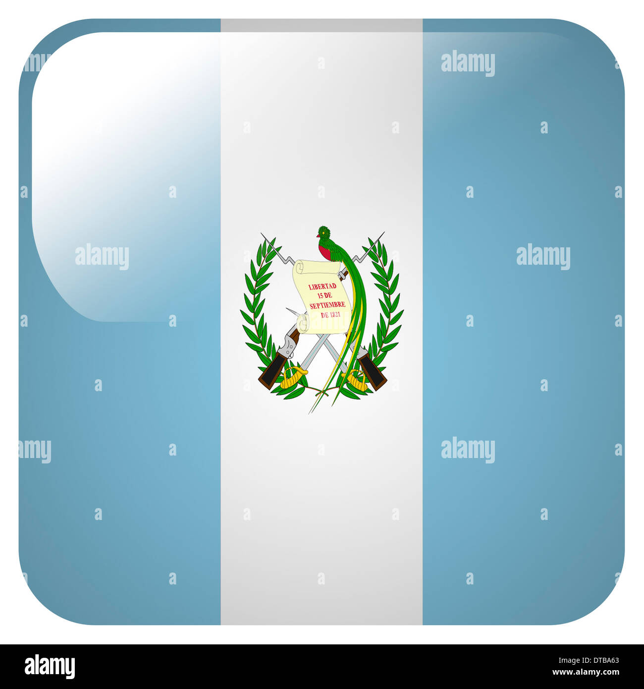 Glossy icon with flag of Guatemala Stock Photo - Alamy