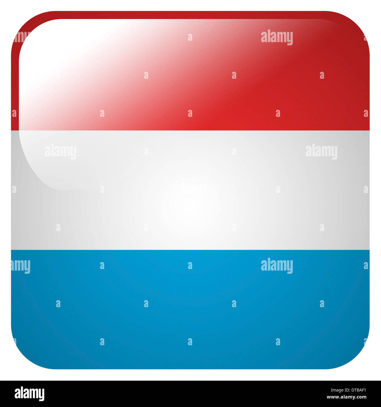 Glossy icon with flag of Luxembourg Stock Photo - Alamy
