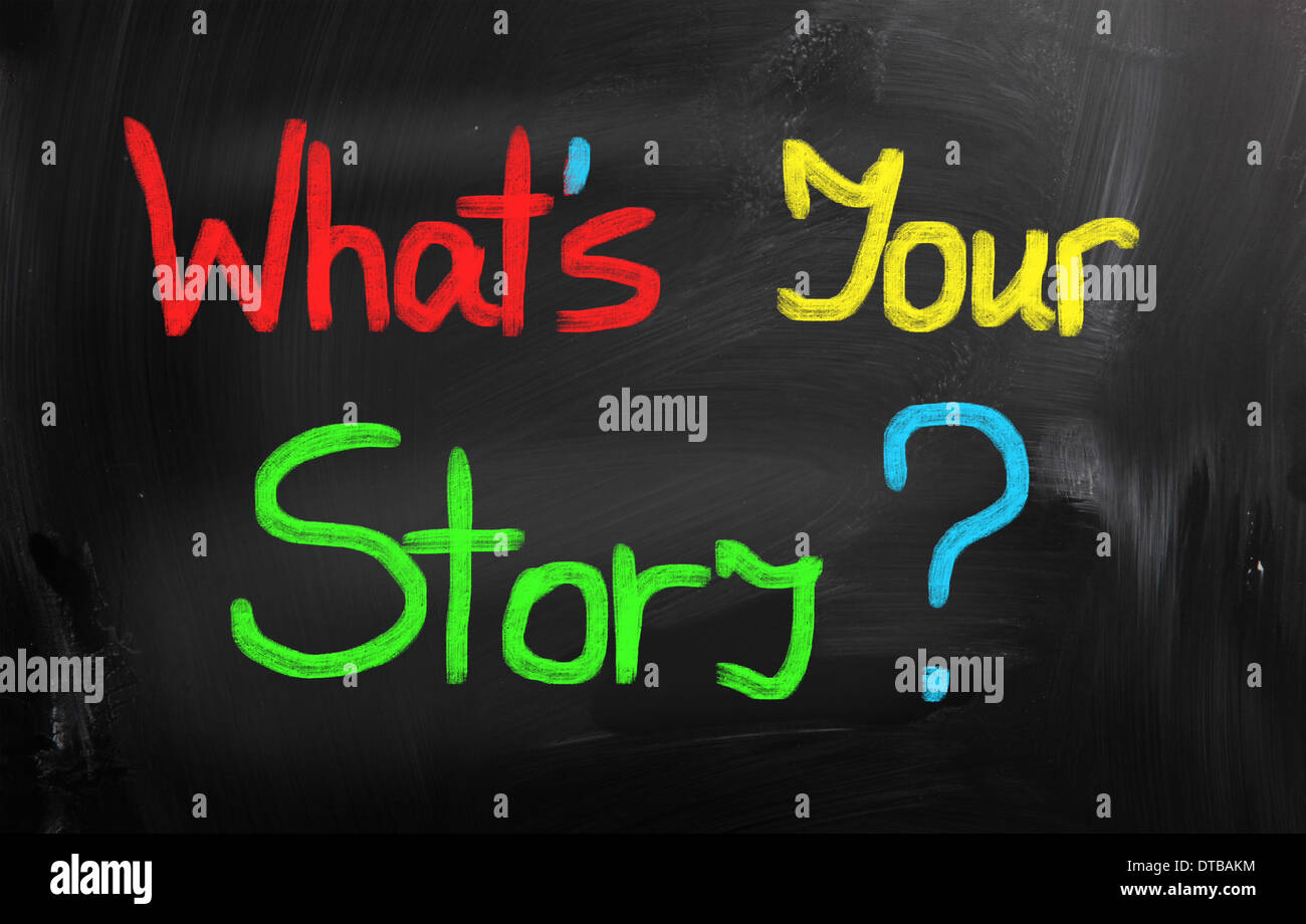 What's Your Story Concept Stock Photo - Alamy