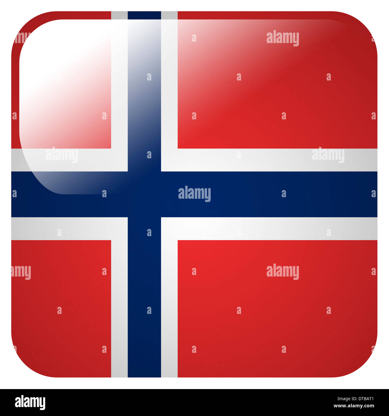 Glossy icon with flag of Norway Stock Photo - Alamy