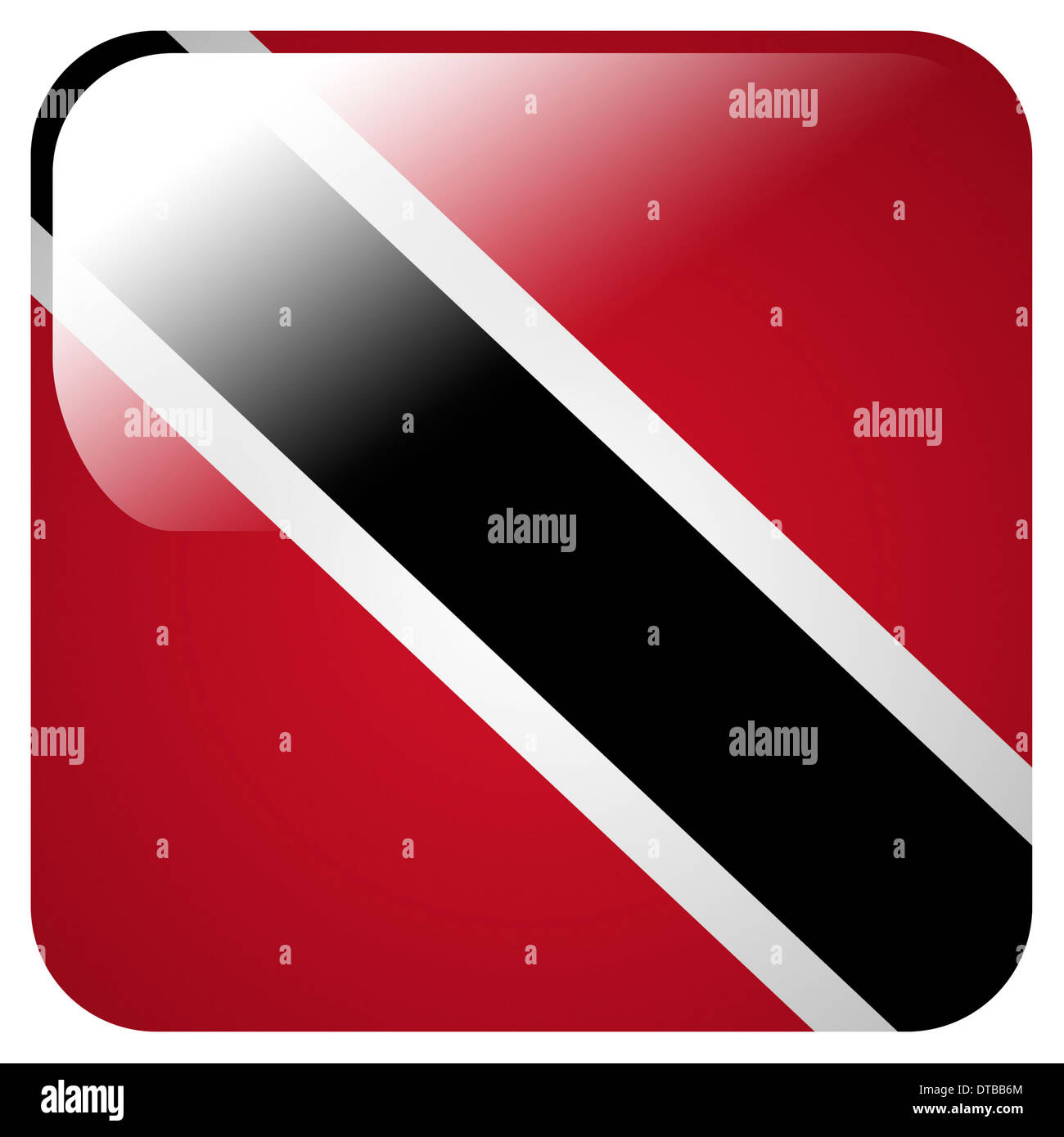 Glossy icon with flag of Trinidad and Tobago Stock Photo - Alamy