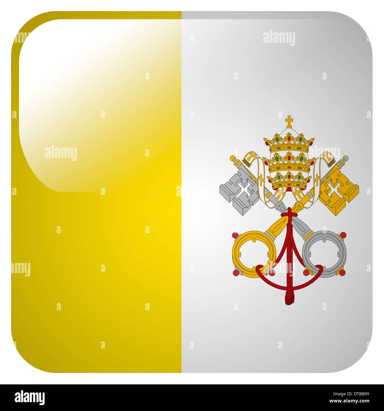 Vatican city glossy flag hi-res stock photography and images - Alamy