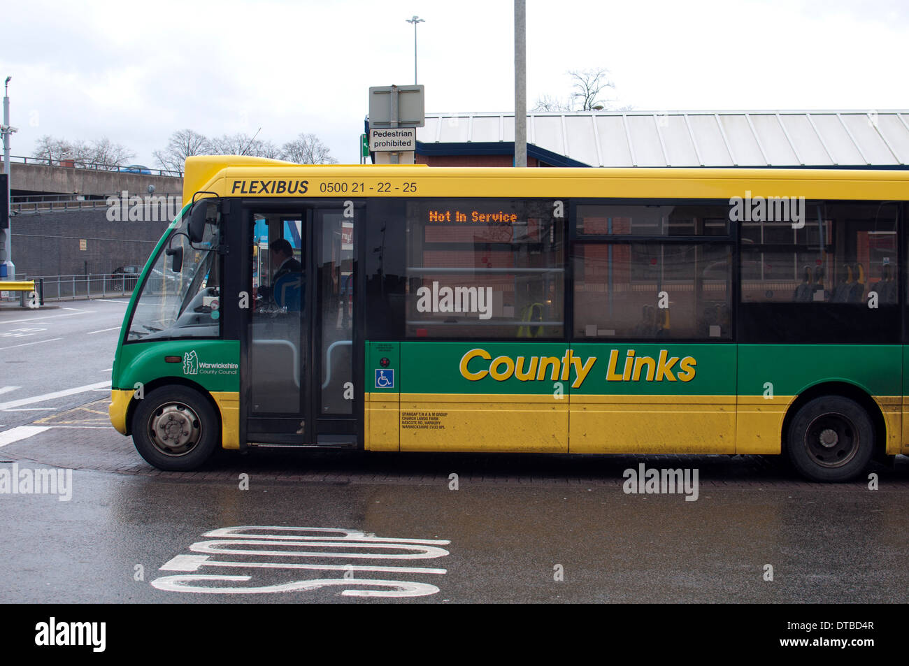 Bus "not in service" at Pool Meadow bus station, Coventry, England, UK ...