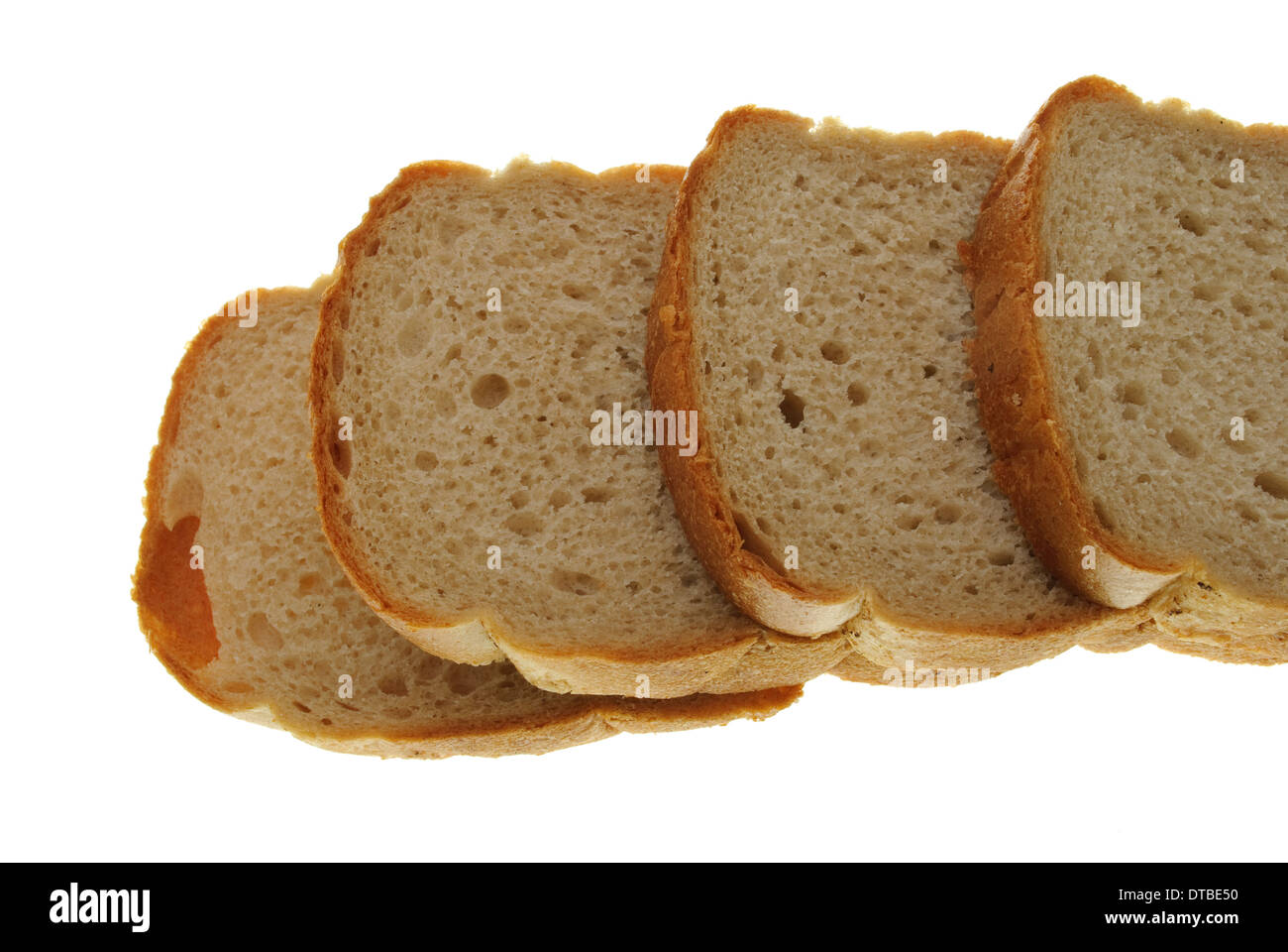 slices of bread isolated on white background Stock Photo - Alamy